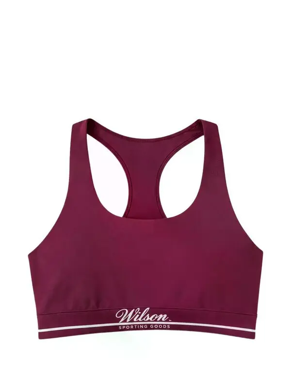 Wilson Doubles Racerback Logo-print Sport Bra - Red