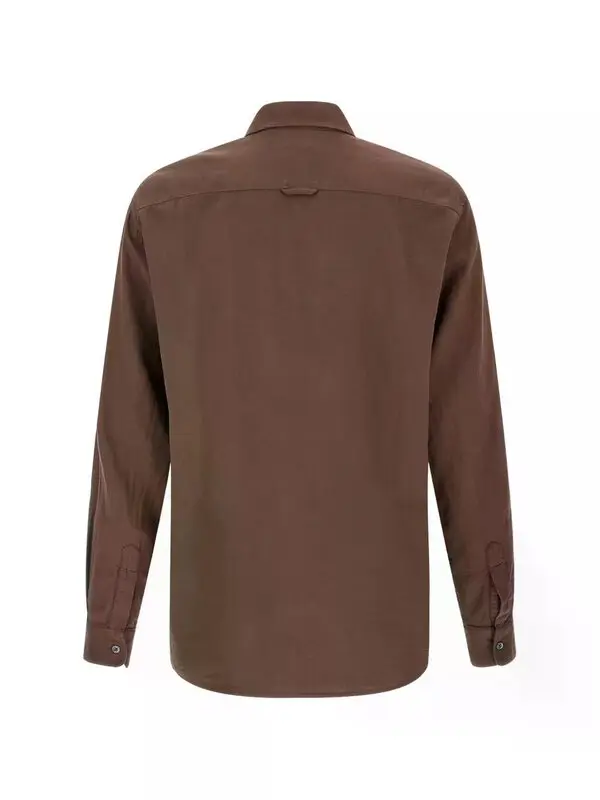 CELLAR DOOR Paul Cotton Shirt - Brown