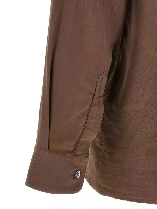 CELLAR DOOR Paul Cotton Shirt - Brown
