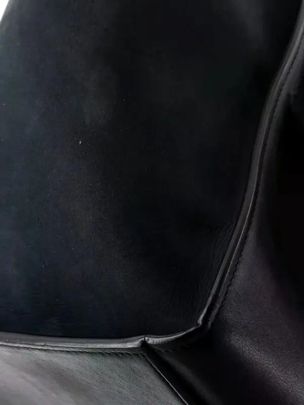 Celine Trapeze Crocodile Embossed Nubuck Medium Shoulder Bag - Black