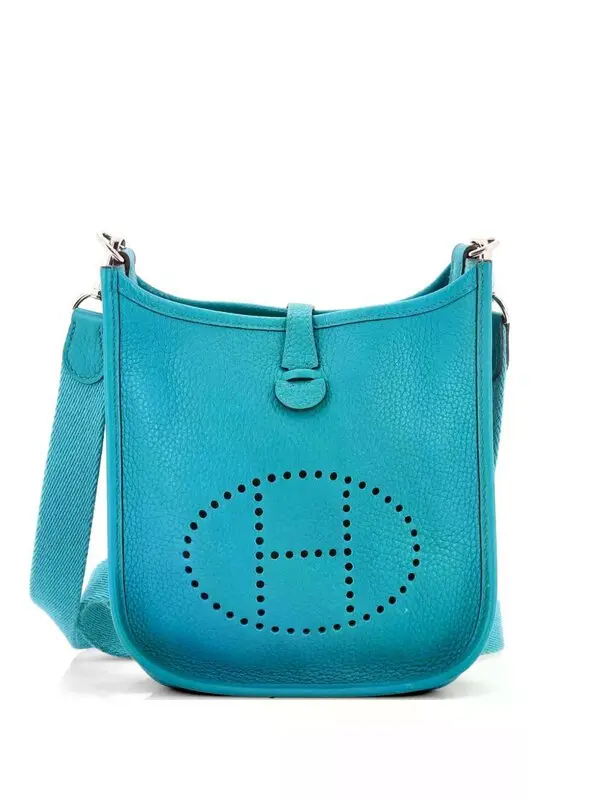 Hermès Evelyne Tpm Crossbody Bag Clemence Gen Iii - Blue