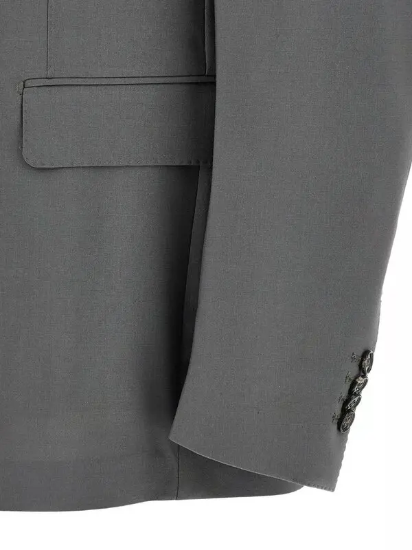 Tagliatore Double-breasted Peaked-lapel Suit - Grey