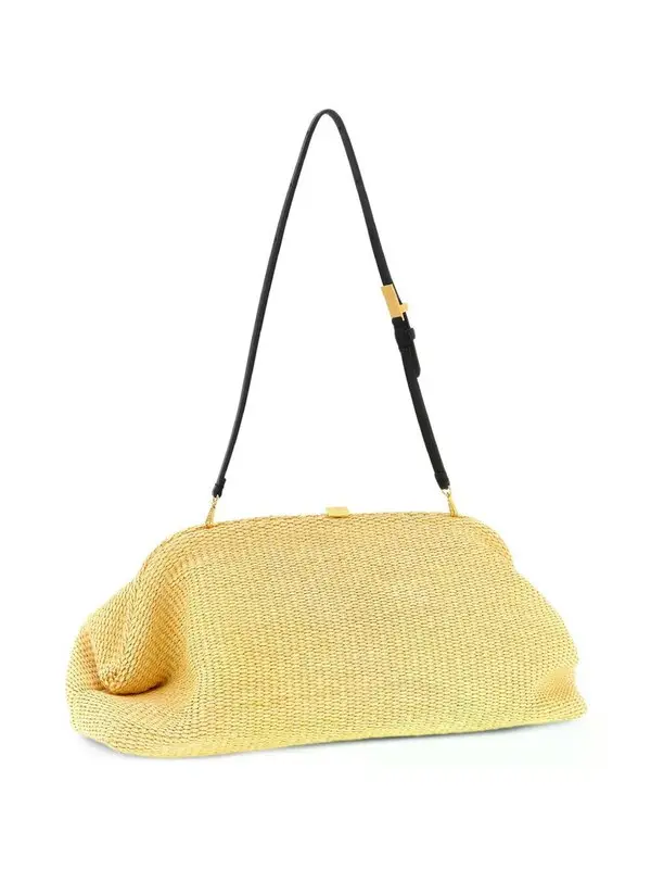 Alberta Ferretti Woven Maxi Clutch - Neutrals