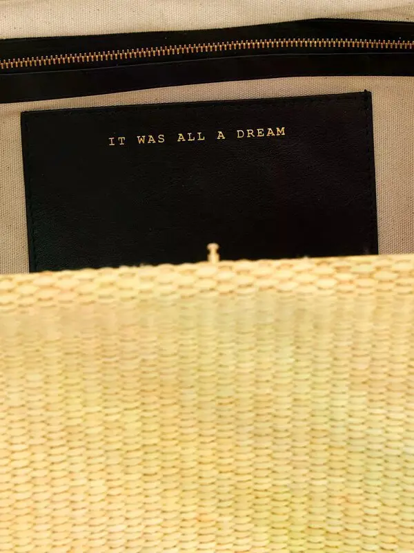 Alberta Ferretti Woven Maxi Clutch - Neutrals