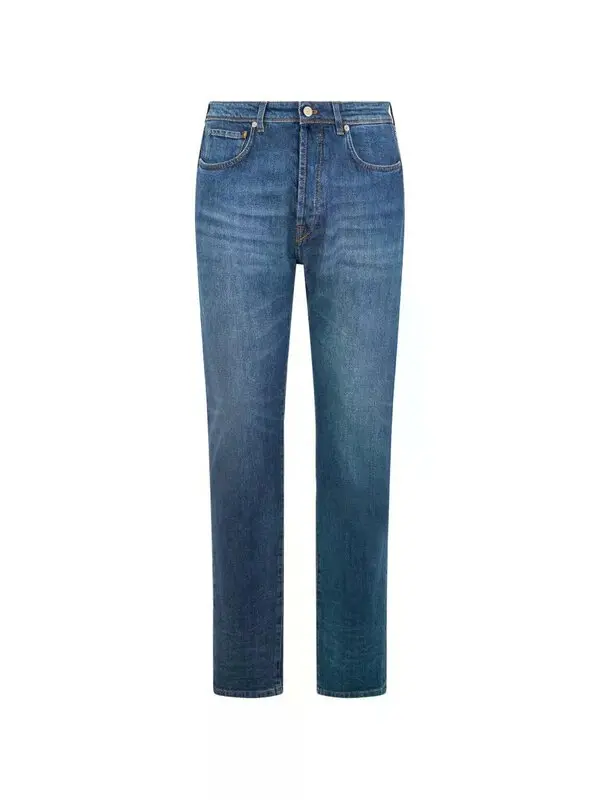 SLOWEAR Paneled Pocket Jeans - Blue