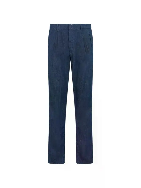 SLOWEAR Pleated Denim Trousers