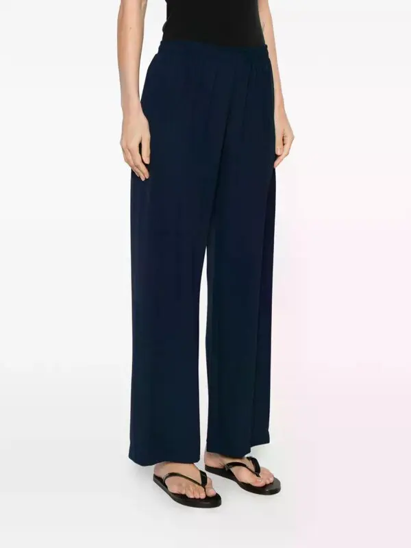 Imperial Elasticated-waistband Palazzo Pants - Blue