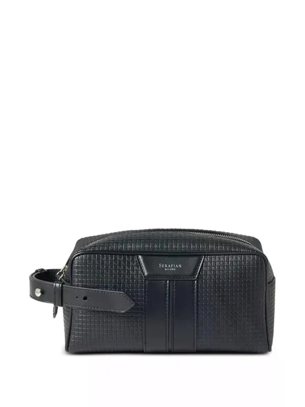 SERAPIAN Zip-up Wash Bag - Black