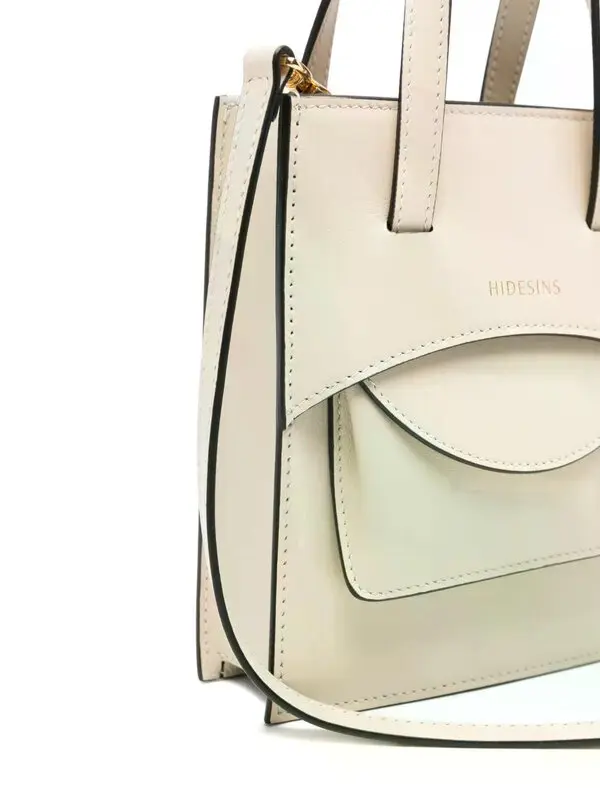HIDESINS Mini Flap-fastening Tote Bag - Neutrals