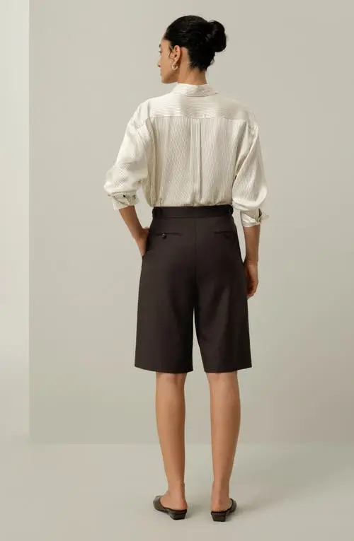 Lilysilk Silk Charmeuse Pinstripe Shirt