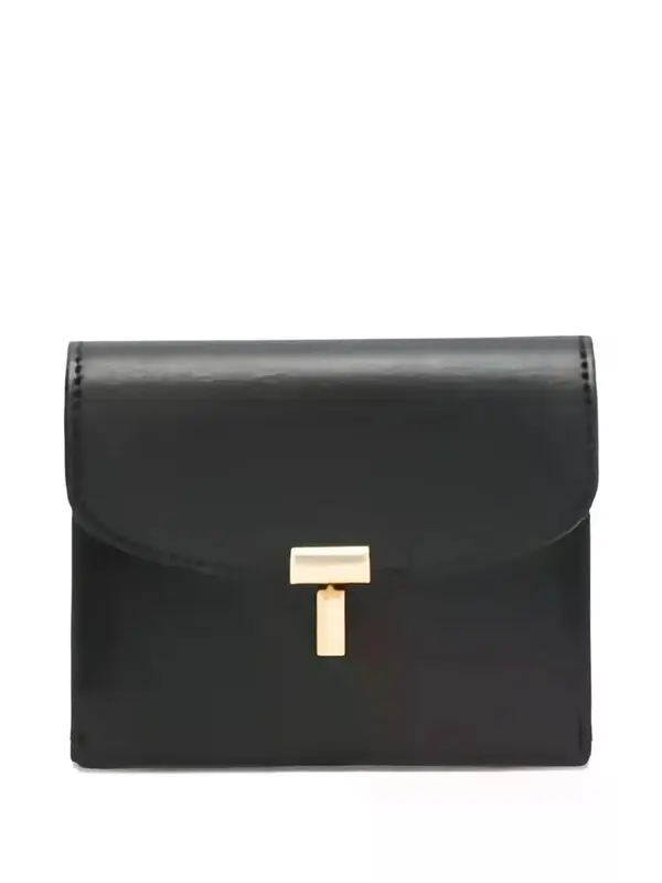 TOTEME T-lock Leather Card Holder - Black