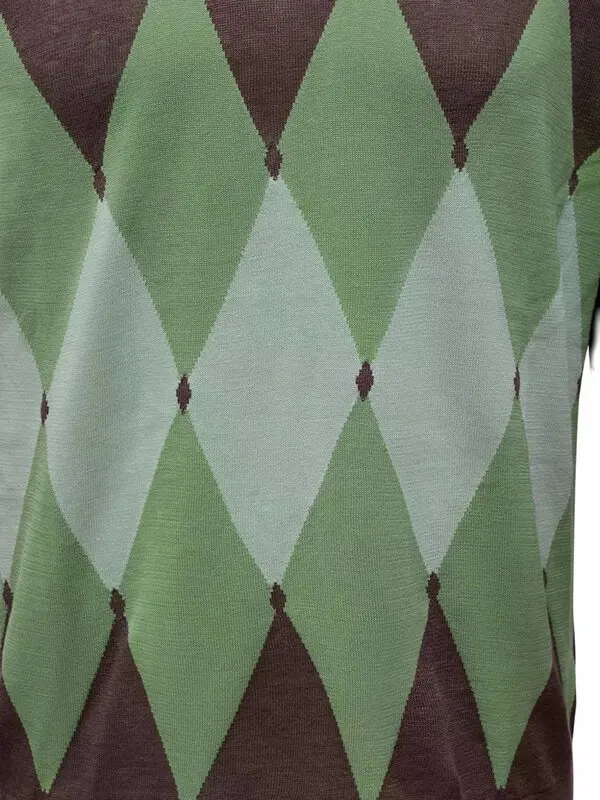 BALLANTYNE Argyle-pattern Polo Shirt