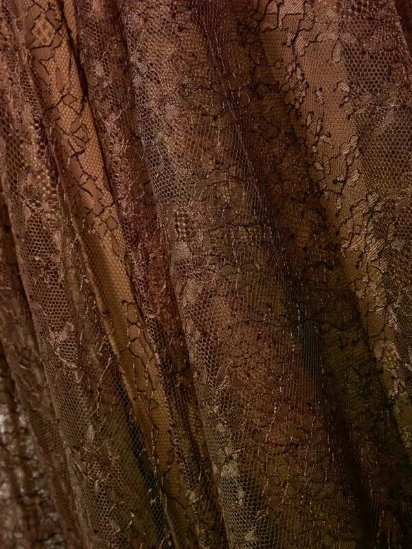 DE LA VALI Halterneck Lace Gown