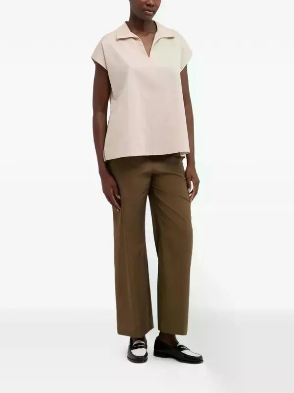 Aspesi Elasticated Cotton Trousers - Green