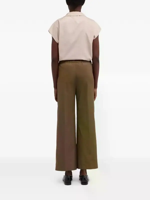 Aspesi Elasticated Cotton Trousers - Green