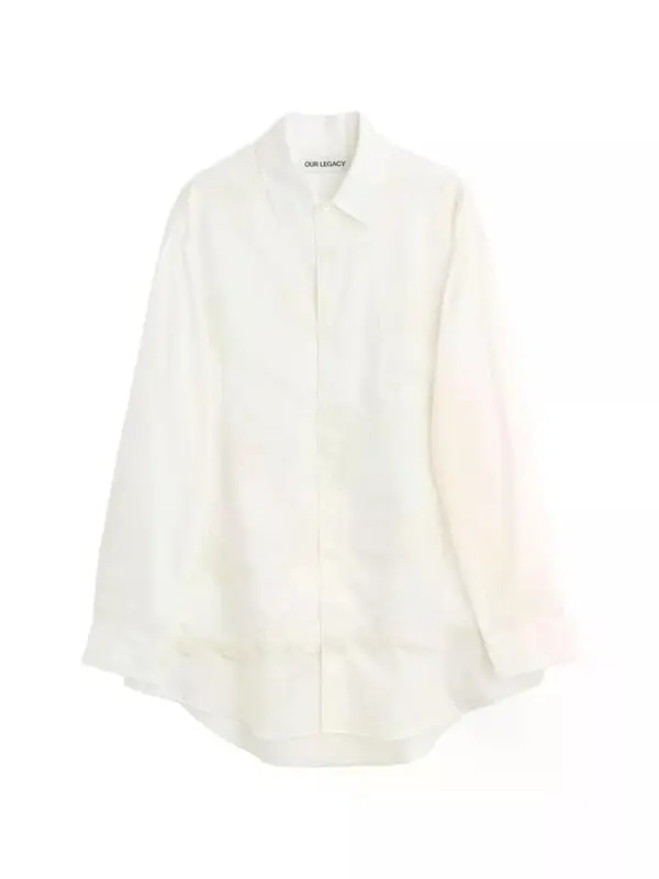 Our Legacy Vast Embroidered Lace-trim Shirt
