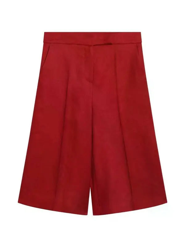 Max Mara Linen Bermuda Shorts - Red