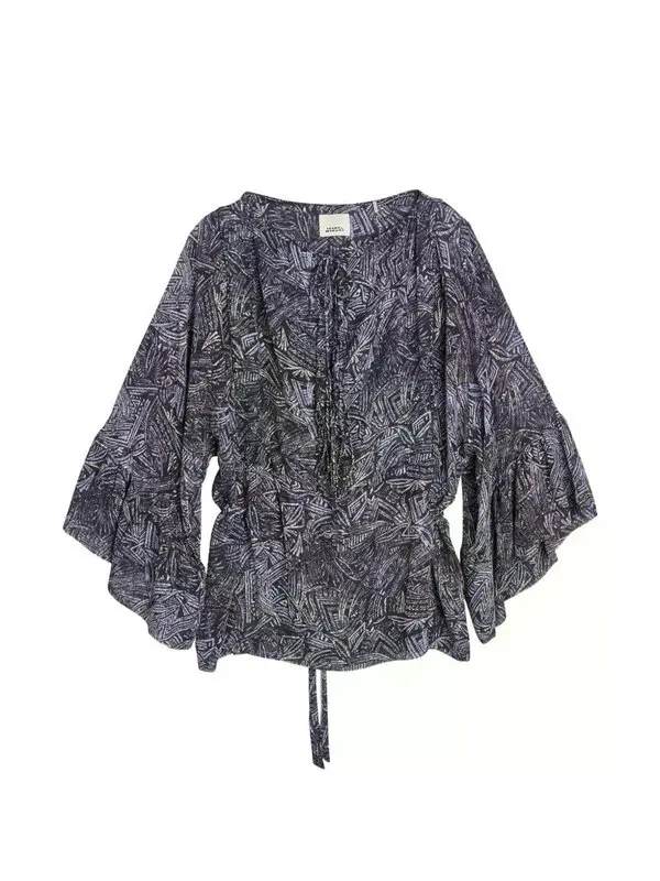 Isabel Marant Étoile Tekia Graphic-print Blouse - Blue