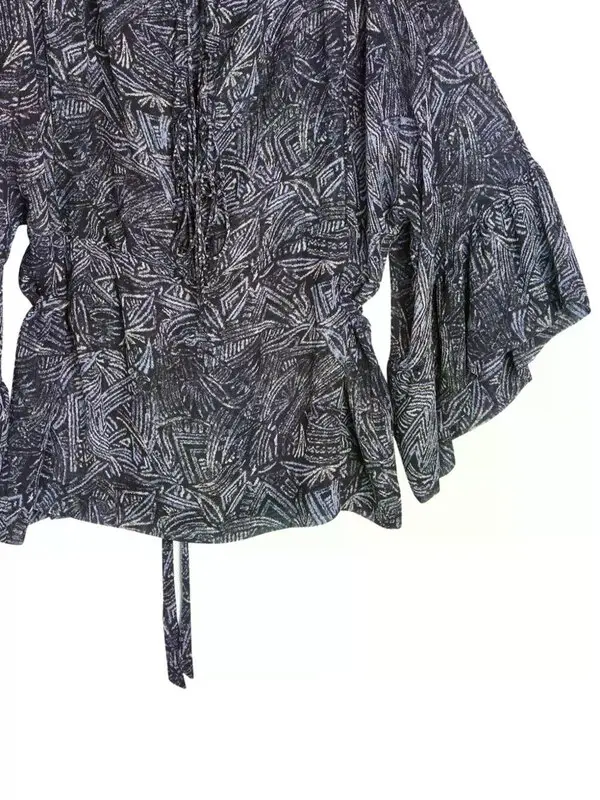 Isabel Marant Étoile Tekia Graphic-print Blouse - Blue
