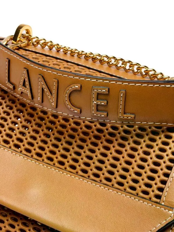 LANCEL Ninon De Perforated Shoulder Bag - Neutrals