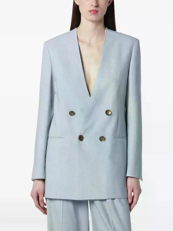 Alberta Ferretti Double-breasted Blazer - Blue