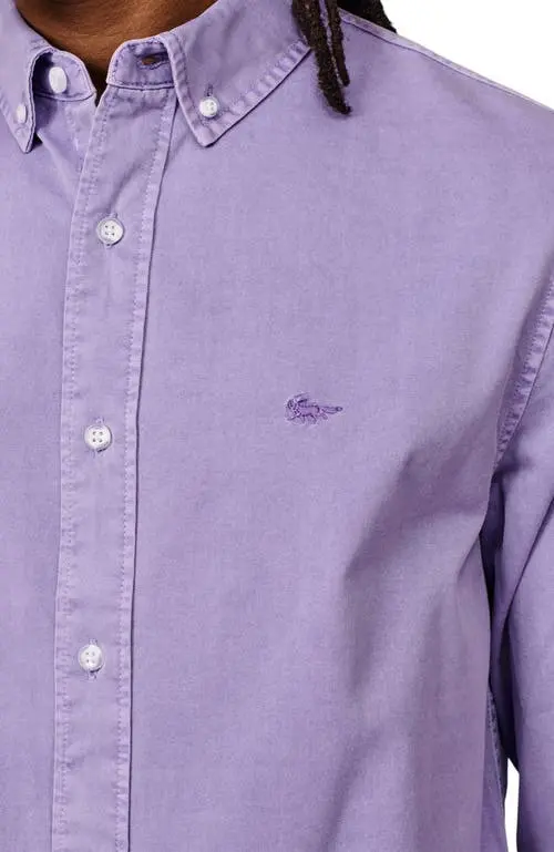 AUBIN Hessle Long Sleeve Relaxed Fit Shirt - Lilac