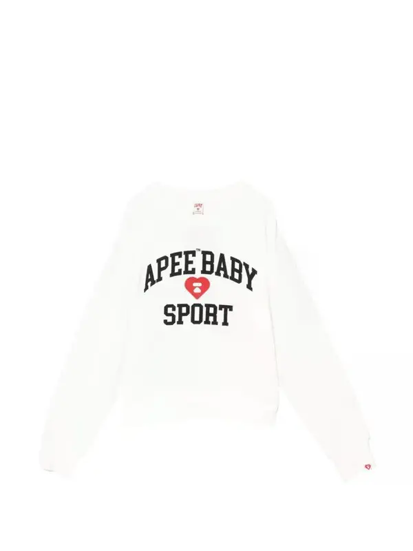 AAPE BY *A BATHING APE Logo-embroidered Sweatshirt - White