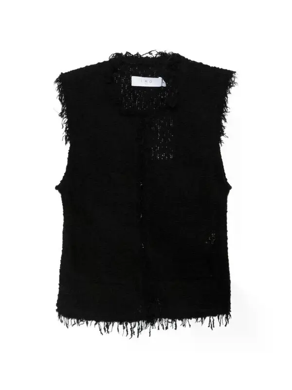 IRO PARIS Shanny Fringed Vest - Black