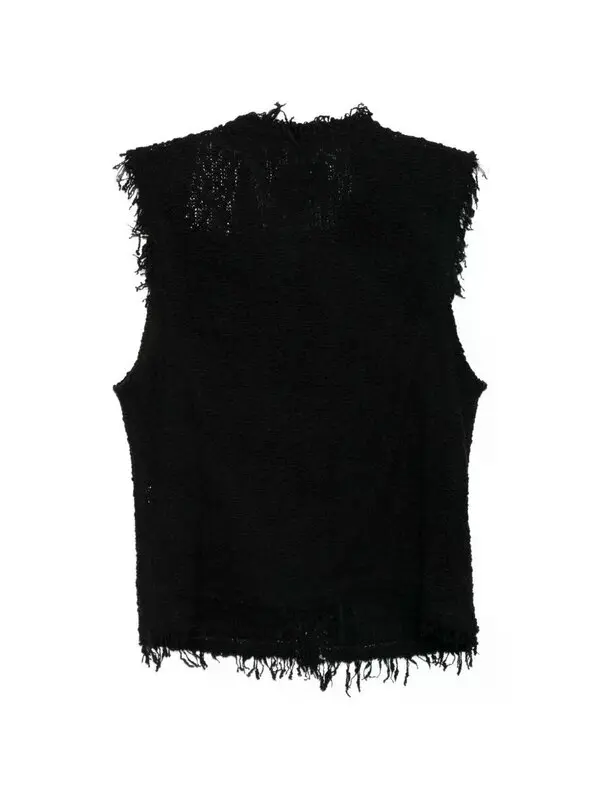 IRO PARIS Shanny Fringed Vest - Black