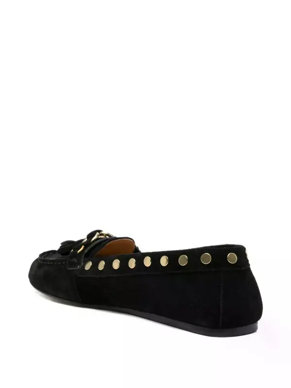 Isabel Marant Étoile Tassel Studded Loafers - Black