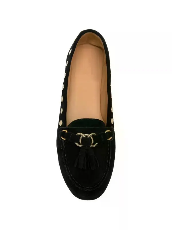 Isabel Marant Étoile Tassel Studded Loafers - Black