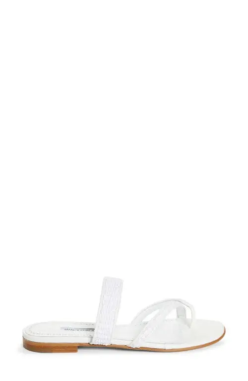 Manolo Blahnik Susa Crossover Sandal - White