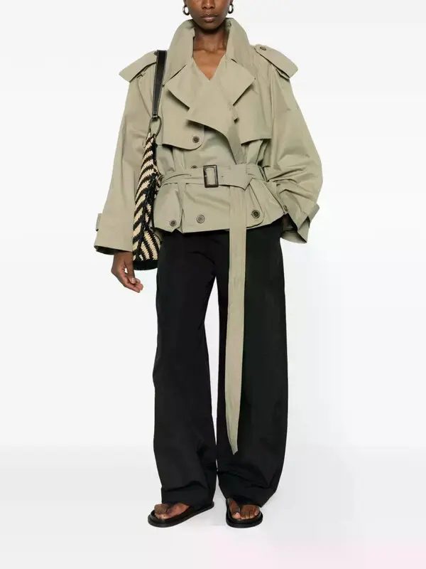 LA PISCINE Belted Epaulettes Jacket