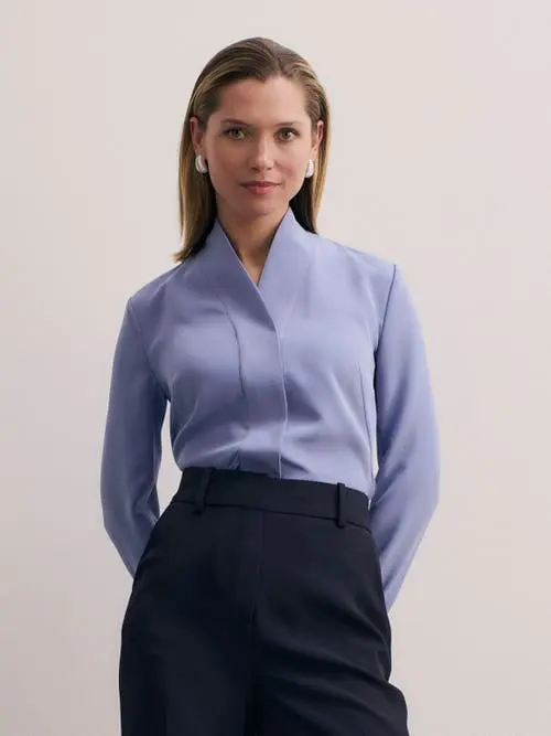 The Fold Bowery Stretch Silk Blouse