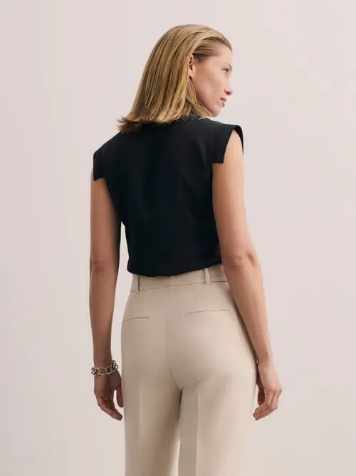 The Fold Bowery Sleeveless Silk Blouse