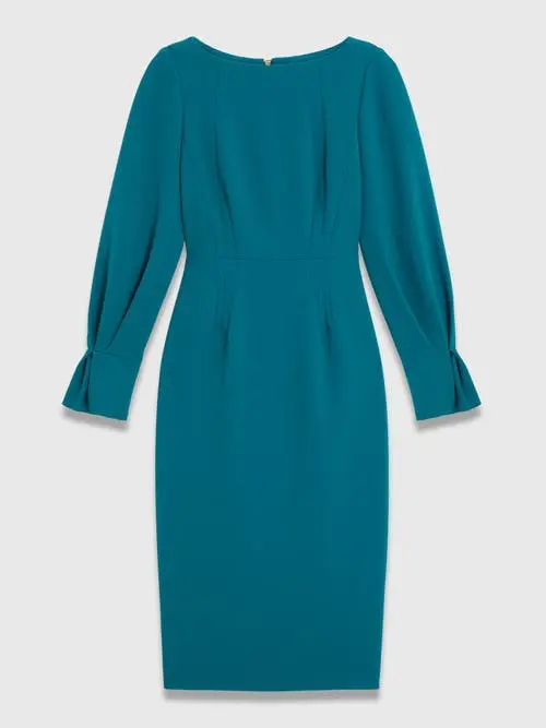 The Fold Aubrey Sculpt Crepe Dress