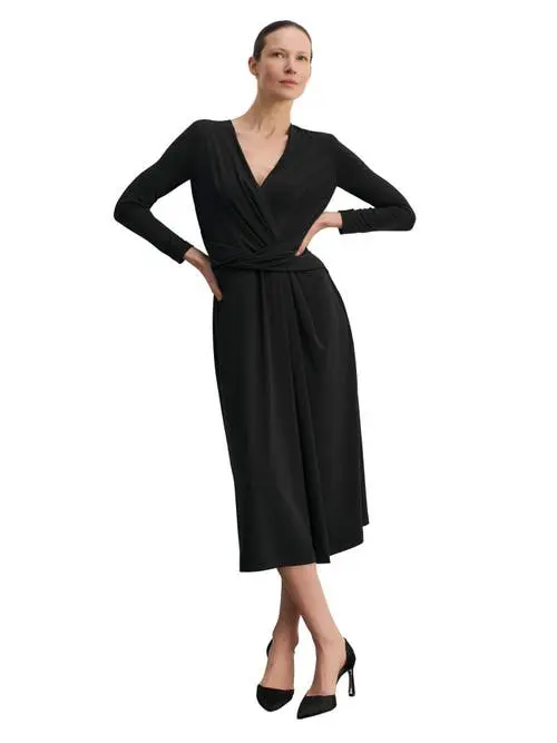 The Fold Auletta Jersey Midi Dress - Black