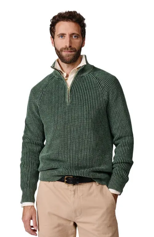 AUBIN Martin Zip Neck Long Sleeve Jumper