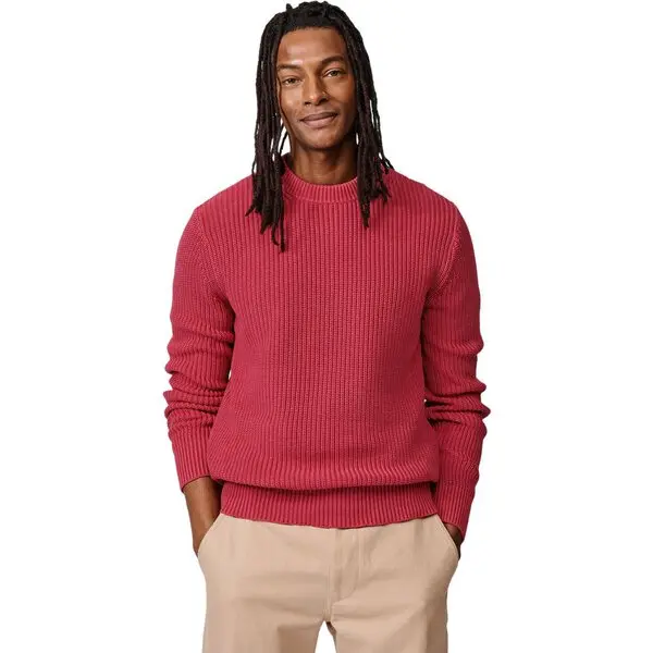 AUBIN Martin Ribbed Crew Neck Sweater - Pink