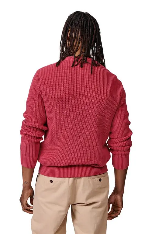 AUBIN Martin Ribbed Crew Neck Sweater - Pink