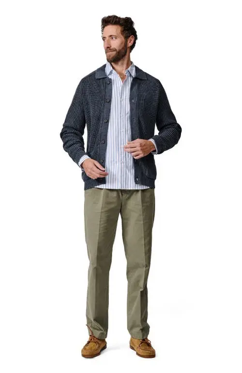 AUBIN Martin Long Sleeve Collared Cardigan