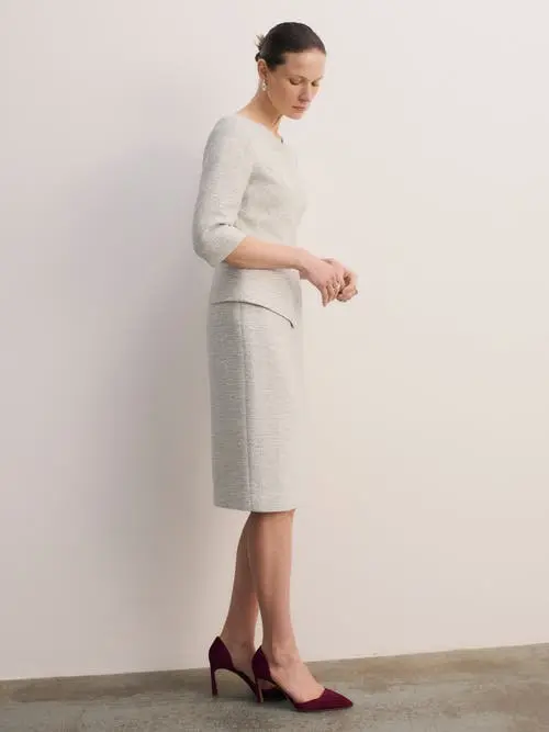 The Fold Eaton Signature Tweed Dress