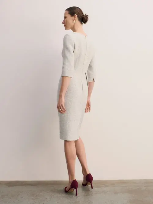 The Fold Eaton Signature Tweed Dress