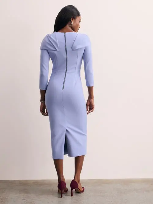 The Fold Iona Sculpt Crepe Dress