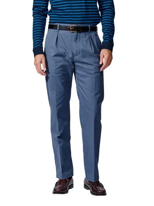 Aubin Mareham Relaxed Fit Suit Trousers - Washed Blue