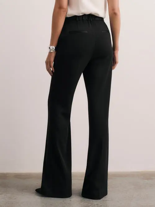The Fold Clever Crepe Lexington Flared Trousers