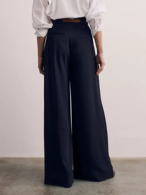 The Fold Clever Crepe Lyon Palazzo Trousers