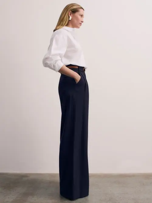 The Fold Clever Crepe Lyon Palazzo Trousers