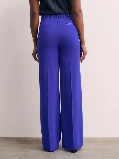 The Fold Adelaide Wide-leg Tailored Trousers - Blue