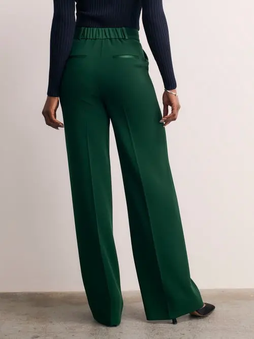 The Fold Adelaide Wide-leg Tailored Trousers - Green